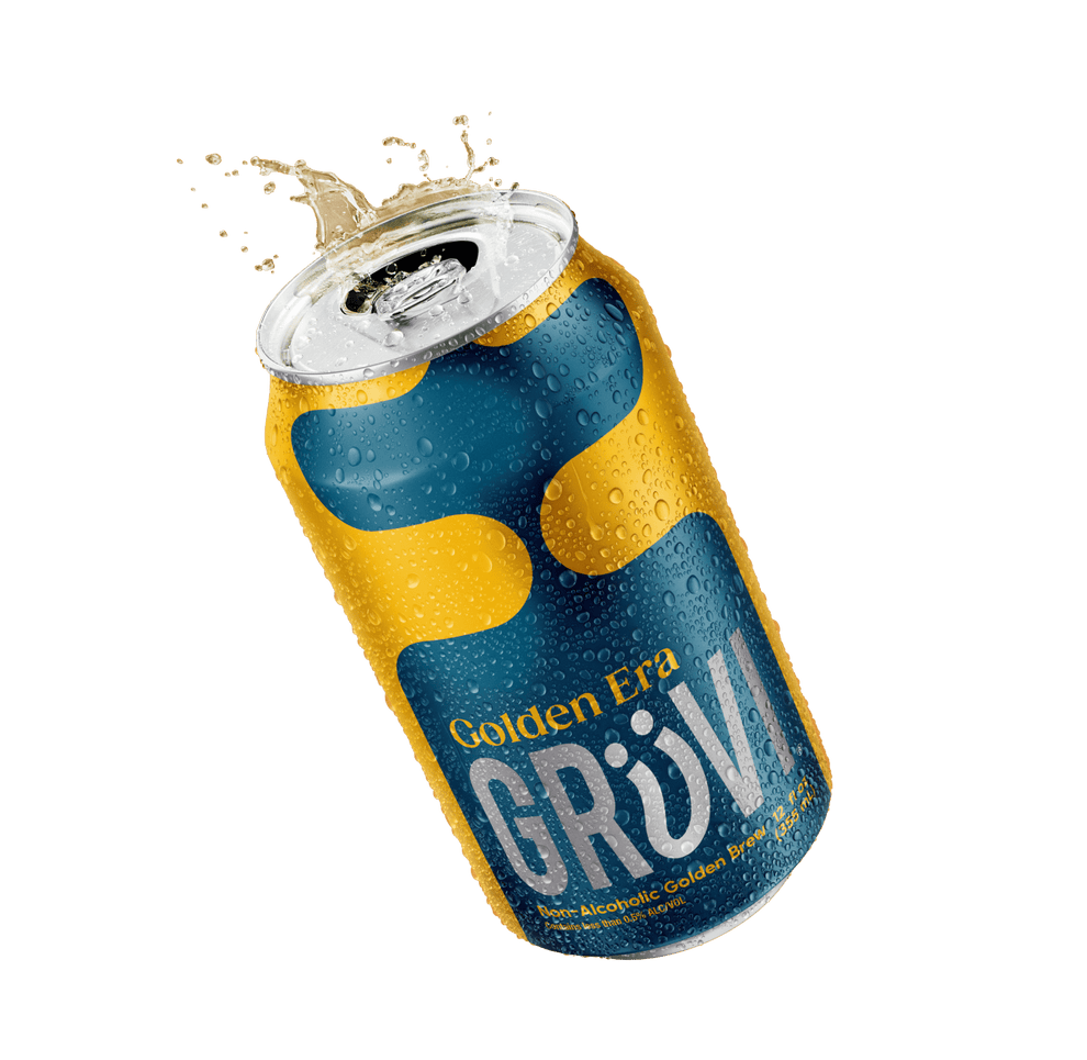Non-Alcoholic Golden Lager Beer | Gold Medal Winner | 0g Sugar | Grüvi